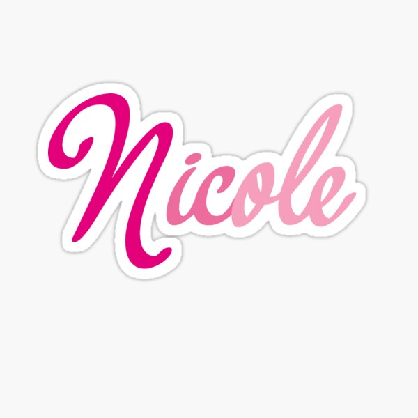 "Nicole" Sticker for Sale by Shalomjoy | Redbubble