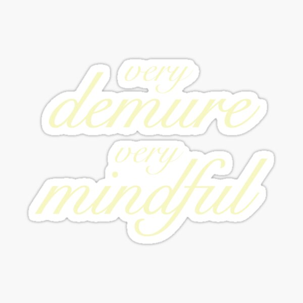 "very demure, very mindful - butter yellow" Sticker for Sale by ...