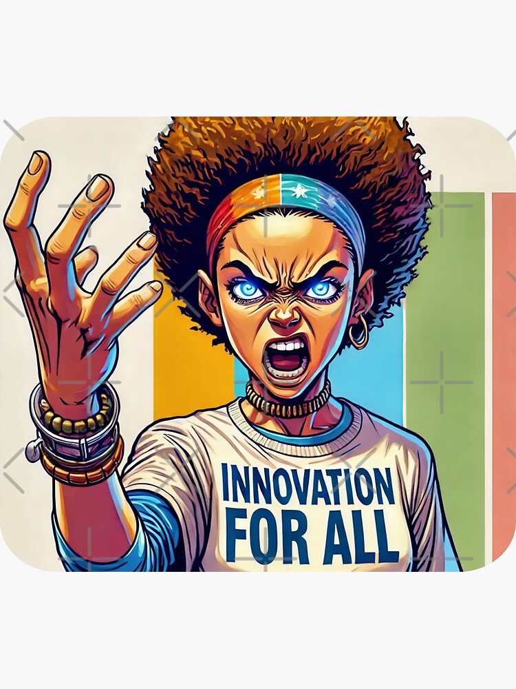"Innovation For All v1" Sticker for Sale by KriticalDesigns | Redbubble