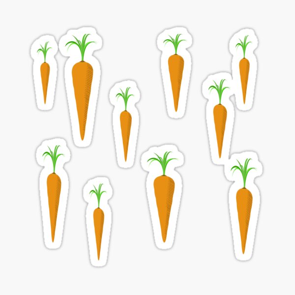 "Carrots graphic art design" Sticker for Sale by GetItGiftIt | Redbubble