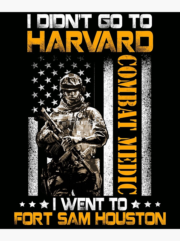 "Army Combat Medic DOC Veteran American Flag" Poster for Sale by ...