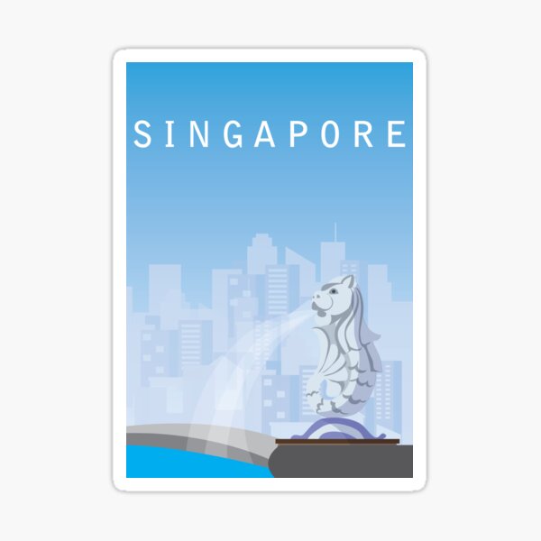 "Merlion Park, Singapore" Sticker for Sale by skalihm | Redbubble