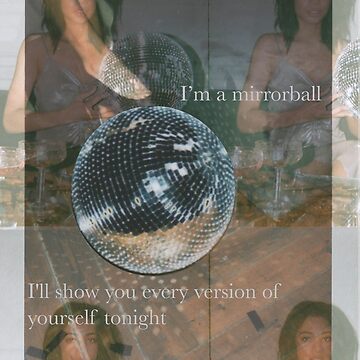 "Mirrorball disco ball poster" Poster for Sale by ruthieewitmer | Redbubble