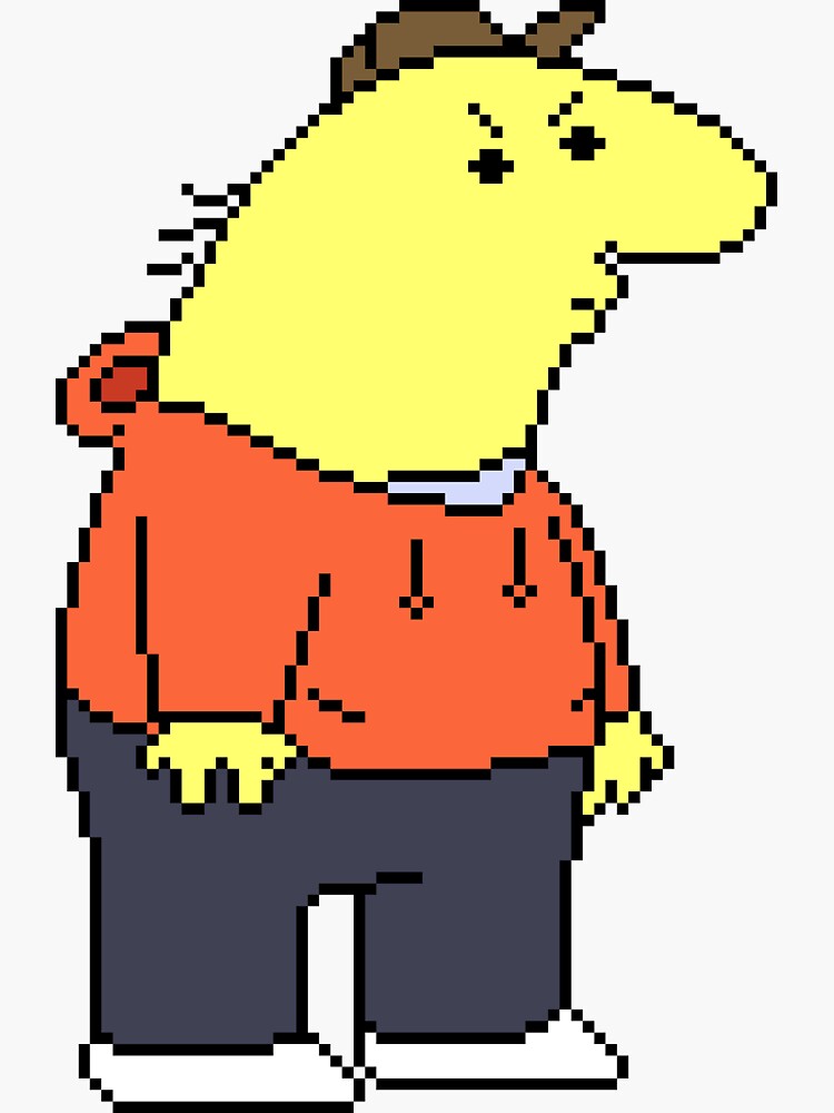 "Angry Charlie - Smiling Friends Pixel Art" Sticker for Sale by ...
