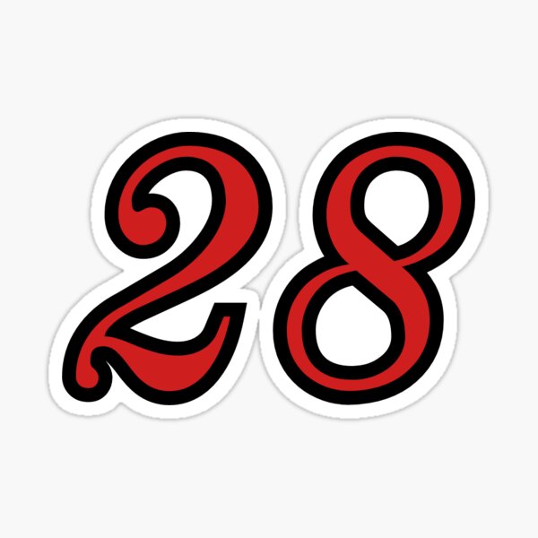 "28" Sticker for Sale by ldesigns5 | Redbubble