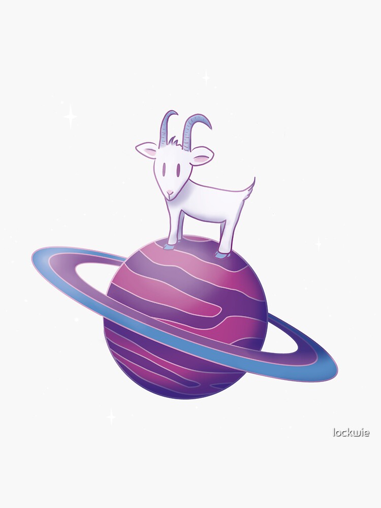 "Space Goat" Sticker by lockwie | Redbubble