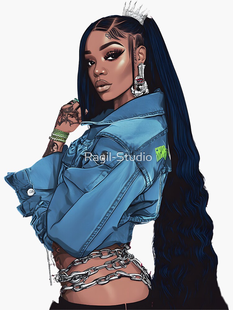 "GloRilla" Sticker for Sale by Ragil-Studio | Redbubble