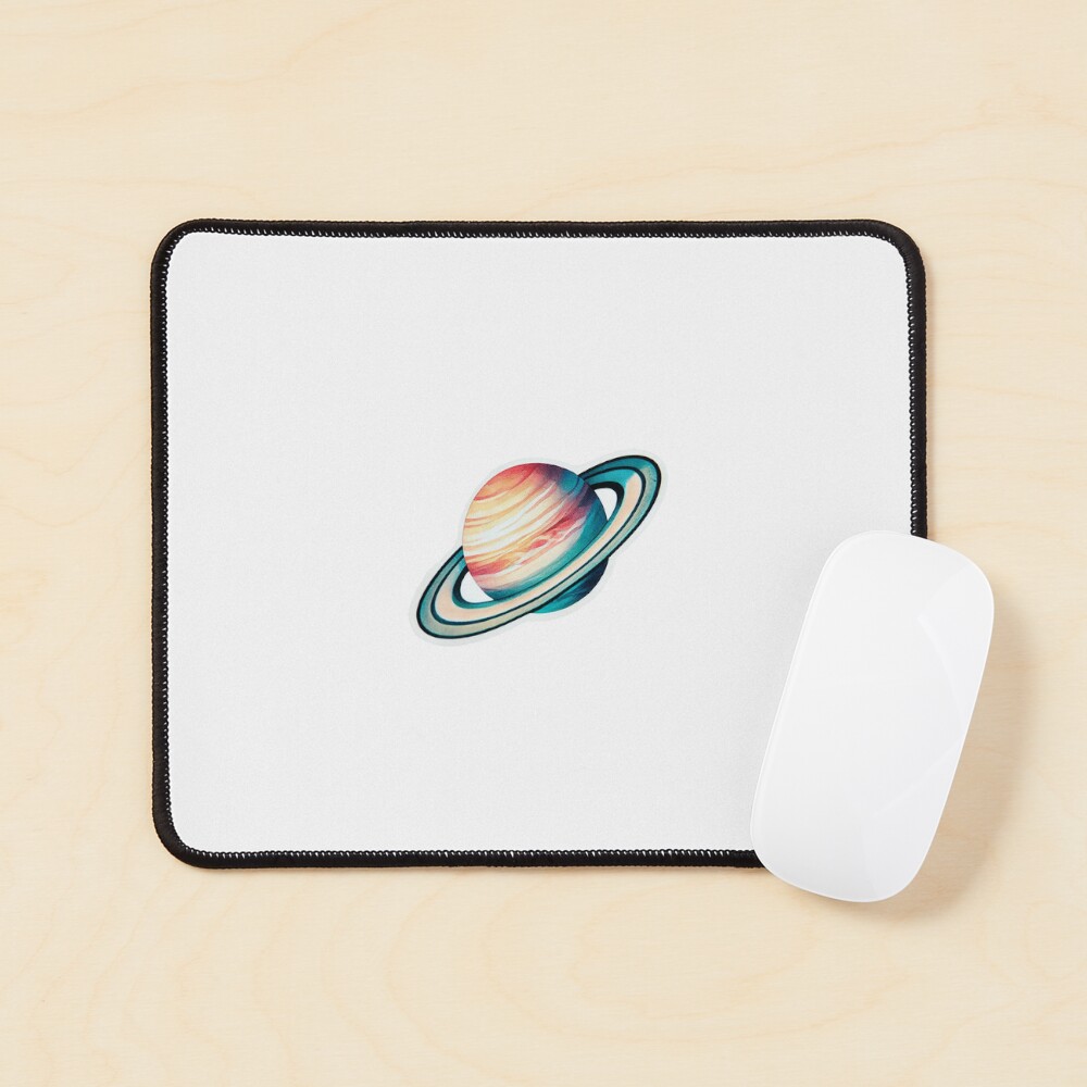 "Watercolor Saturn Sticker | Elegant Ringed Planet Art" Sticker for ...