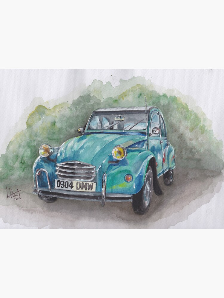 "Citroen 2CV" Sticker by WrecklessAArt | Redbubble