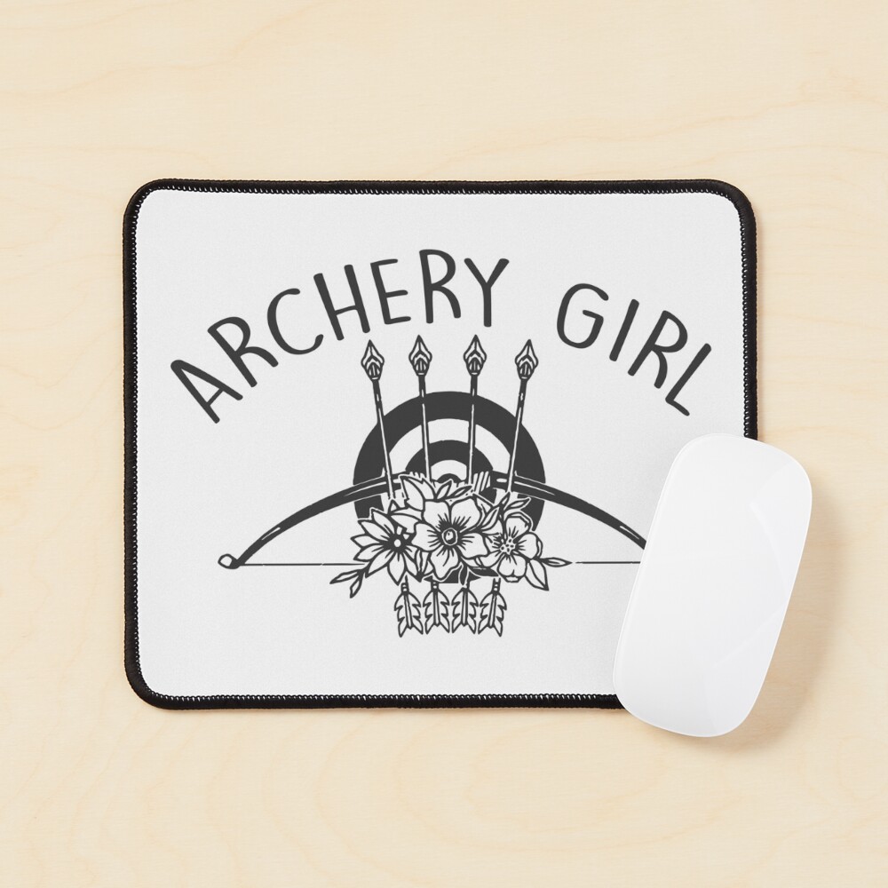 "Archery Girl Bow Arrow Flowers Archer Archery Player Sport" Sticker ...