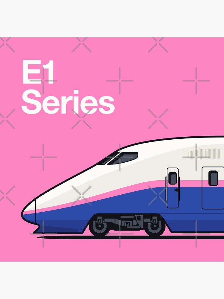 "E1 Series Shinkansen Bullet Train Side" Sticker for Sale by ...