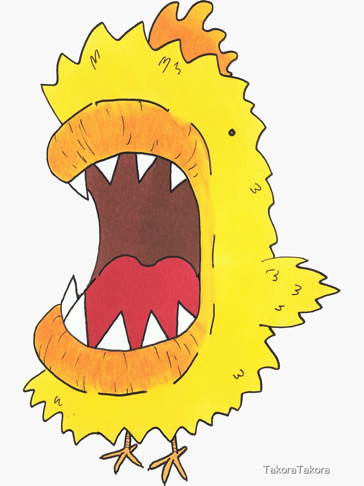 "An Angry Chicken" Sticker for Sale by TakoraTakora | Redbubble