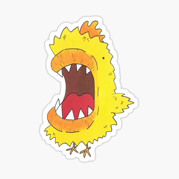 "An Angry Chicken" Sticker for Sale by TakoraTakora | Redbubble
