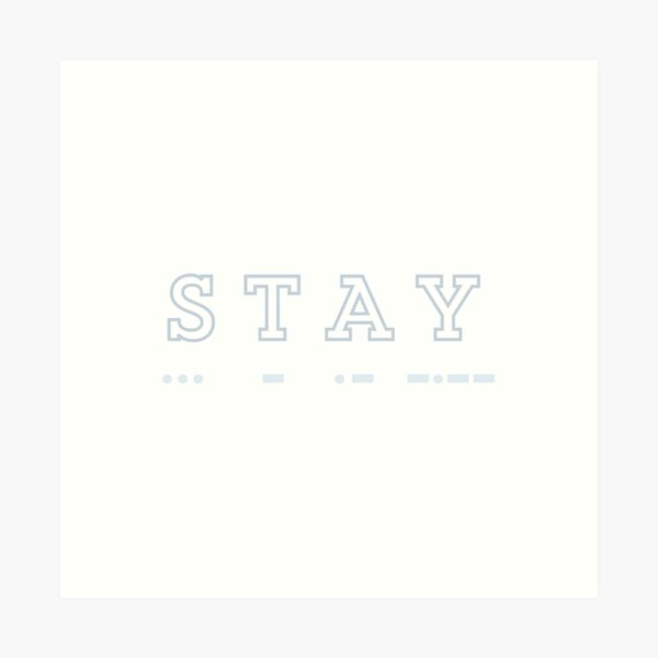 "Interstellar Light Blue Stay Text Morse Code with Space Background ...