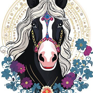 "Gypsy Vanner Horse" Sticker for Sale by Yviemakes | Redbubble