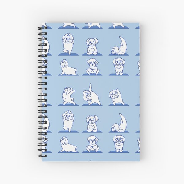 "Maltese Yoga" Spiral Notebook by Huebucket | Redbubble