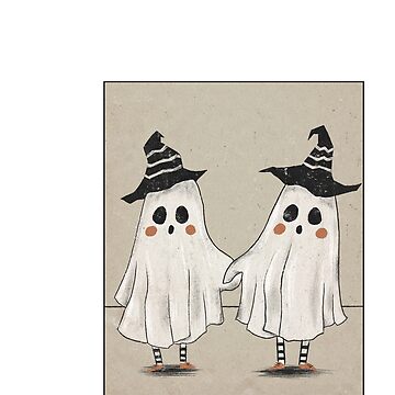 "Cute Ghost Friends Halloween Art" Sticker for Sale by trendycac ...