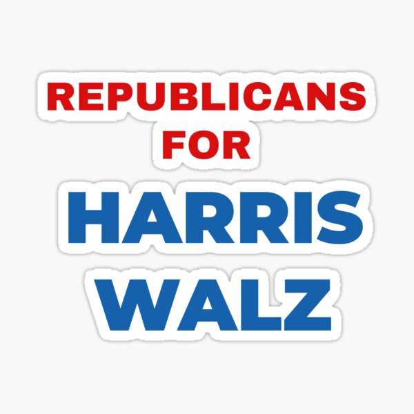 "Republicans For Harris Walz" Sticker for Sale by KATKattalestv | Redbubble