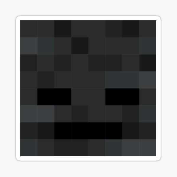 "Wither Skeleton Head Pixelart" Sticker for Sale by Amethystum | Redbubble