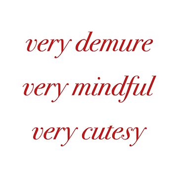 "Copy of very demure - red" Sticker for Sale by nayeliplata | Redbubble