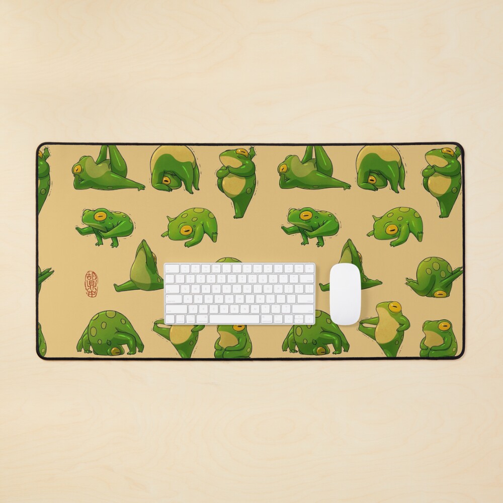 "Yoga Frogs 2 Poster No Text" Sticker for Sale by DingHuArt | Redbubble