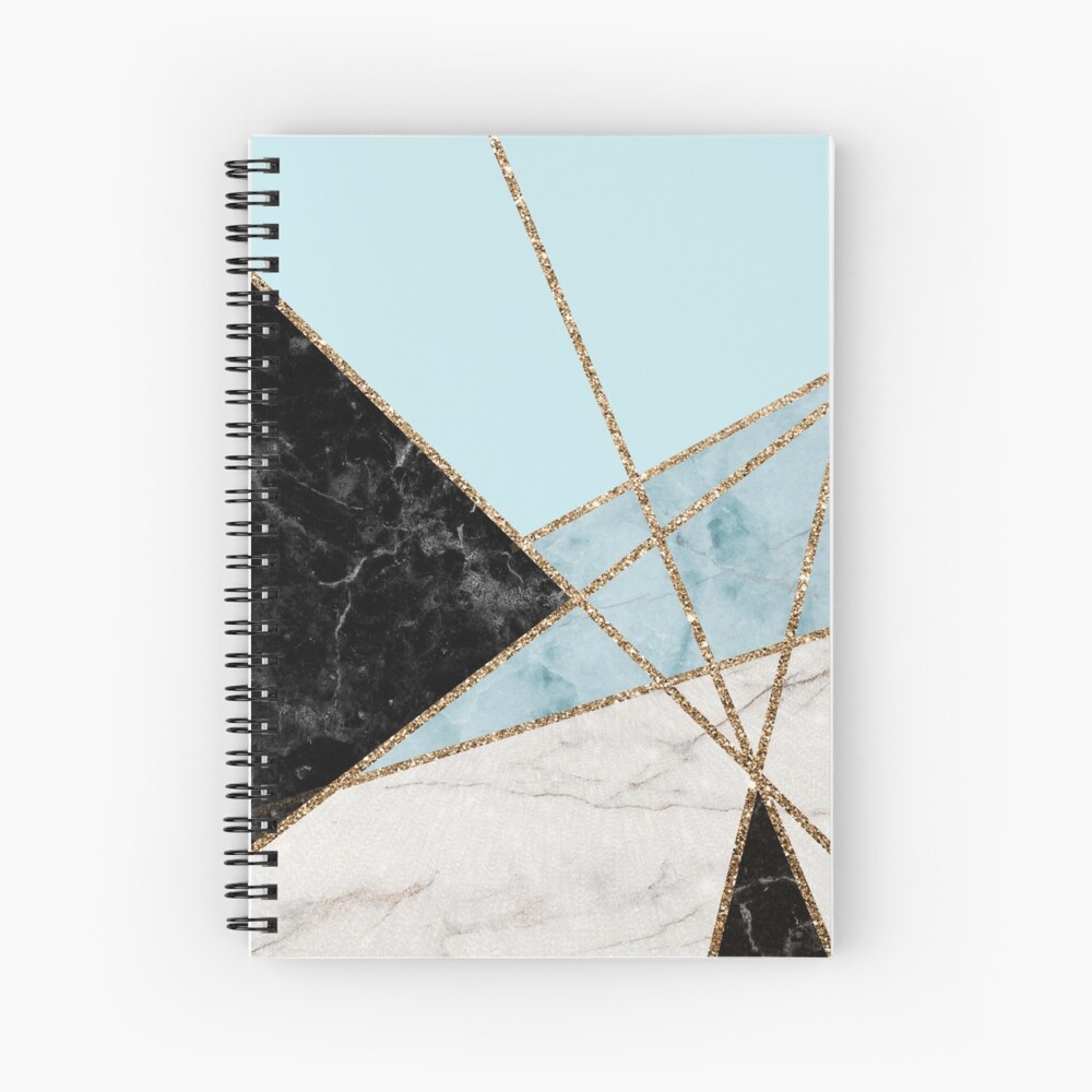 "Stylish Elegant Girly Marble Pattern" Spiral Notebook by Quaintrelle ...