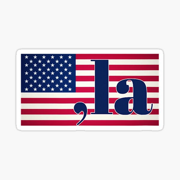 "Comma La Kamala Harris 2024 President US Flag" Sticker for Sale by ...