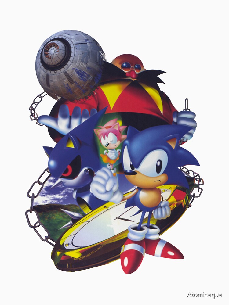 "Sonic CD, Metal Sonic, Amy and Dr Eggman Artwork" Essential T-Shirt ...