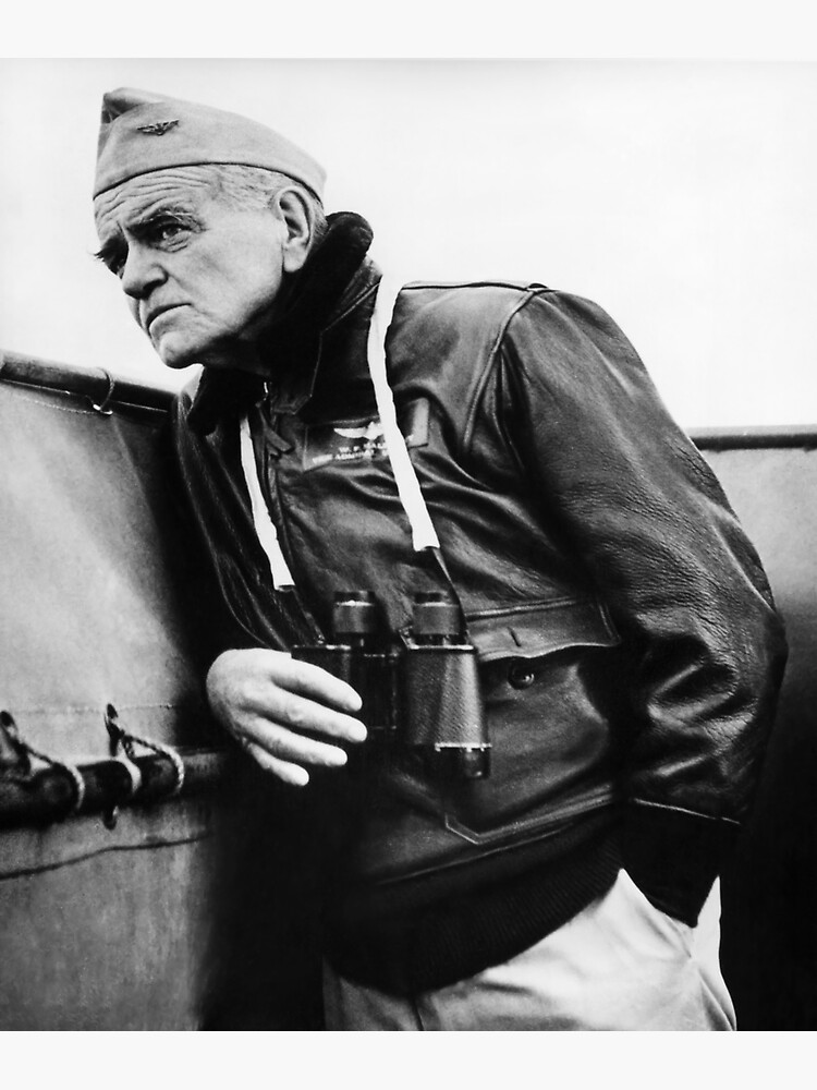 "Admiral William Bull Halsey - On Ship WW2" Sticker for Sale by ...