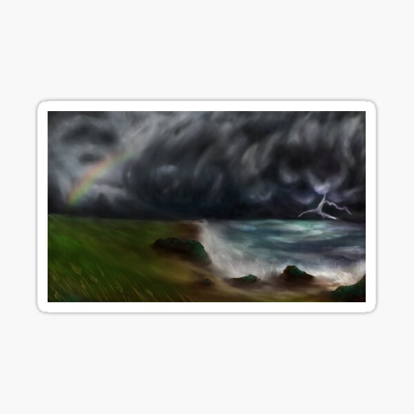 "Stormy skys v2" Sticker for Sale by StudioCorvid | Redbubble