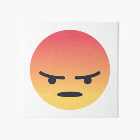 "Facebook Angry Face Emoji" Art Board Print for Sale by Jridge98 ...