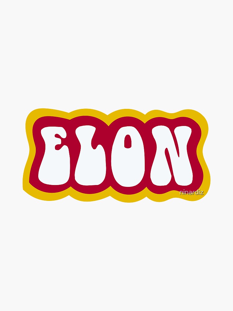 "elon sticker" Sticker for Sale by ninardiz | Redbubble