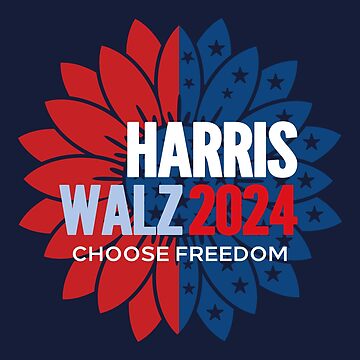"Harris Walz 2024 Choose freedom" Sticker for Sale by MishaHead | Redbubble