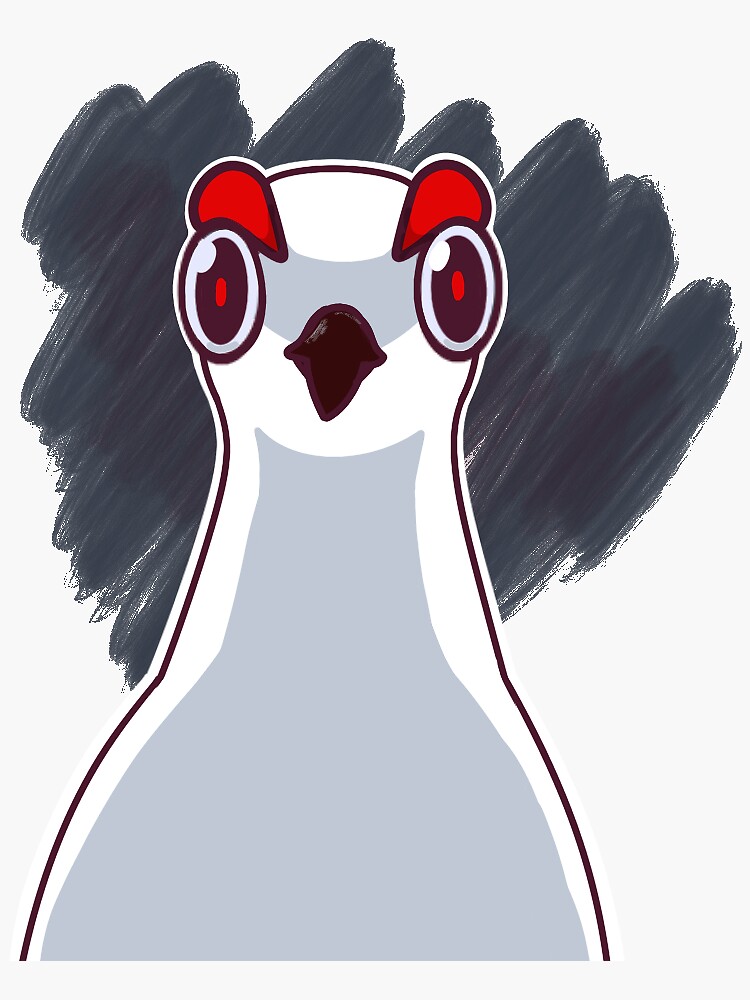 "Awebo bird staring at you menacingly sticker" Sticker for Sale by ...