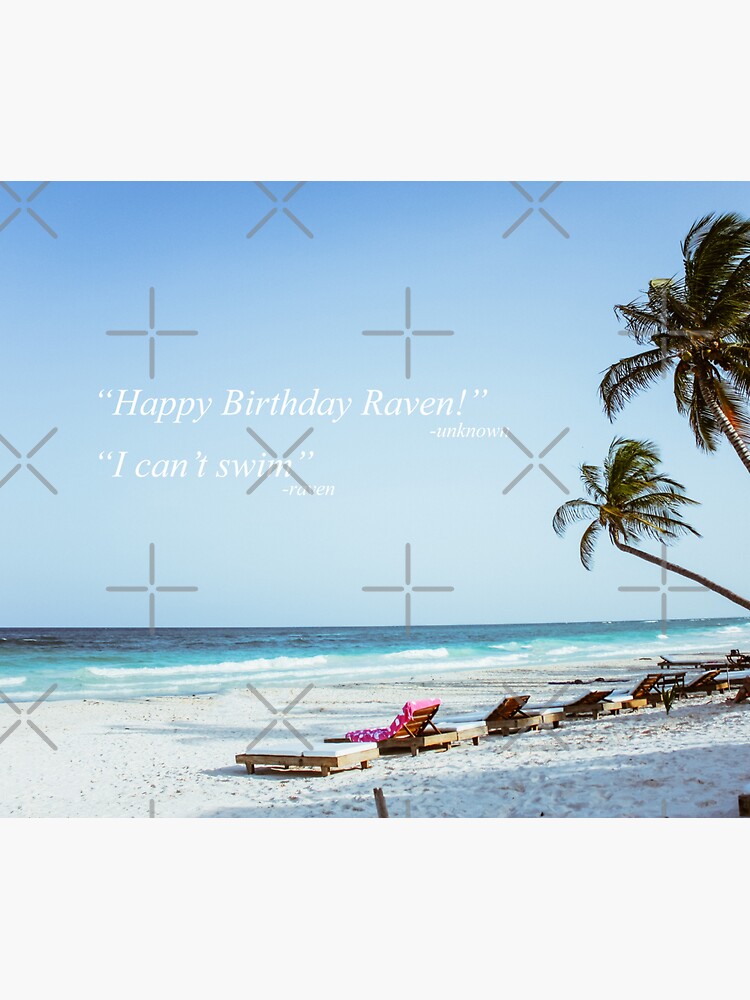 ""Happy Birthday Raven!" "I can't swim" - Funny Vine Tapestry" Sticker ...