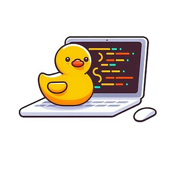 "Rubber Duck Programmer Debugging" Sticker for Sale by Pavel Detka | Redbubble
