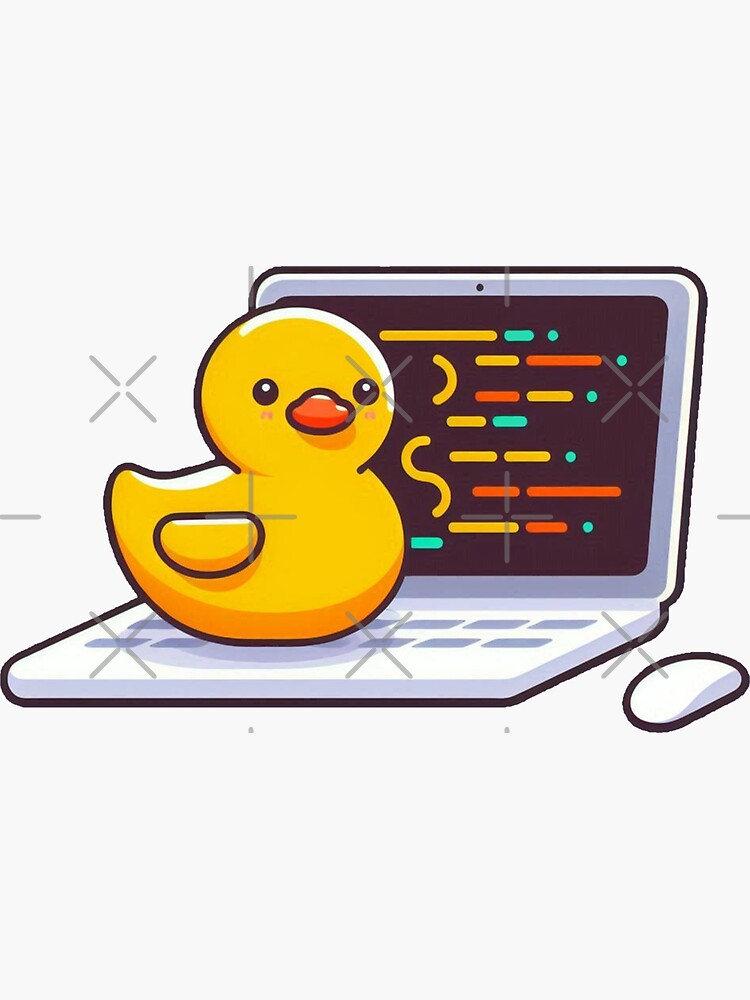 "Rubber Duck Programmer Debugging" Sticker for Sale by Pavel Detka | Redbubble