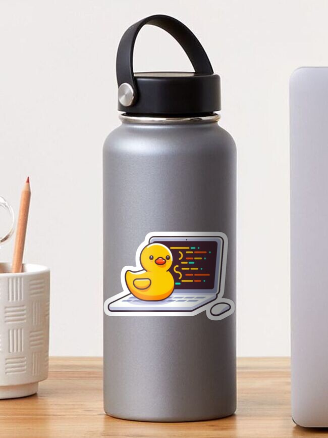 "Rubber Duck Programmer Debugging" Sticker for Sale by Pavel Detka ...