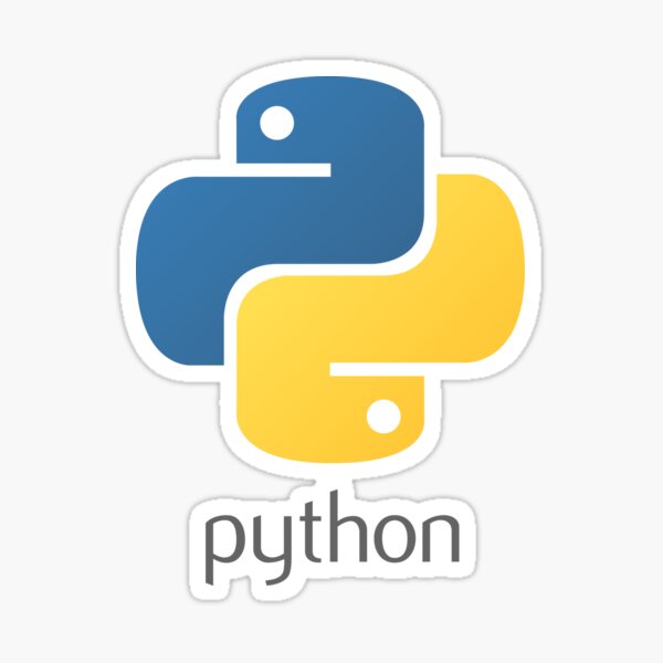 "Python Logo" Sticker for Sale by Redstrawberry13 | Redbubble