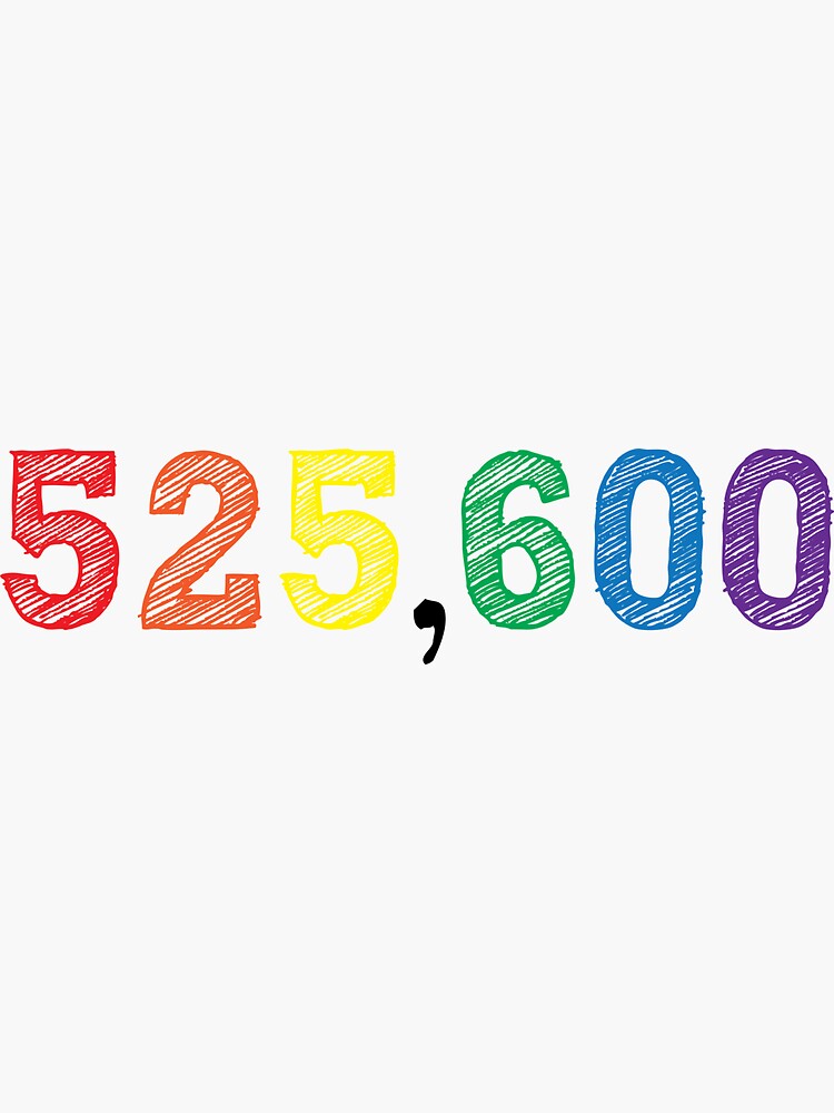 "RENT- Rainbow 525,600" Sticker for Sale by broadway-island | Redbubble