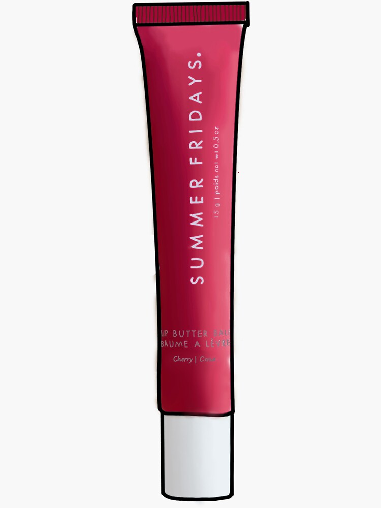 " Summer Fridays Lip Butter Balm - Cherry" Sticker for Sale by ...
