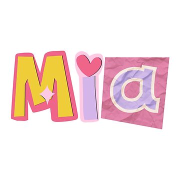"Mia " Sticker for Sale by Randomnessy | Redbubble
