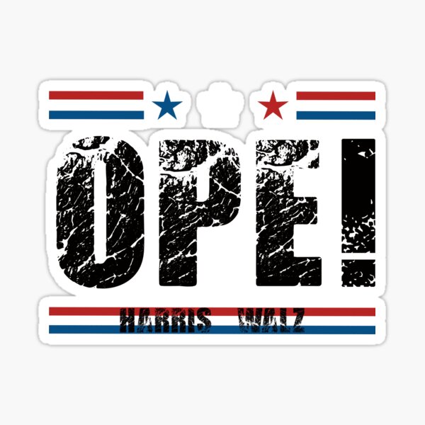 "Ope Walz Tim Walz Harris Walz 2024" Sticker for Sale by AxelBrook ...