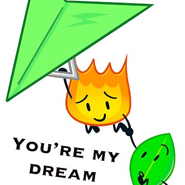 "Firey x Leafy" Sticker for Sale by Dawntupon | Redbubble