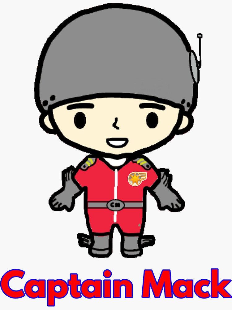 "Captain Mack Sanrio Character" Sticker for Sale by AishaAkbar | Redbubble