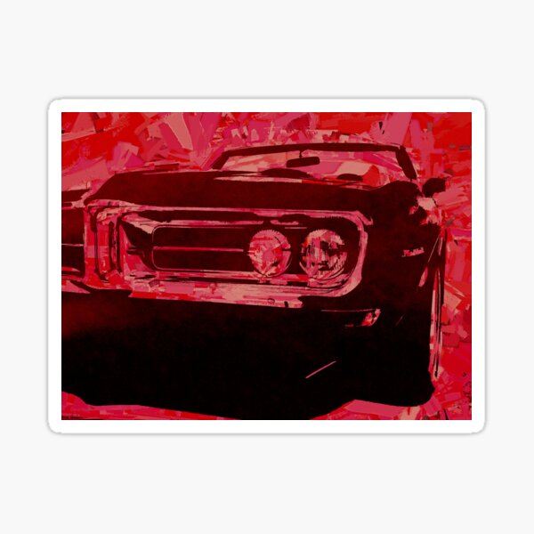 "Red 1968 Firebird Pop" Sticker for Sale by DKDigital | Redbubble