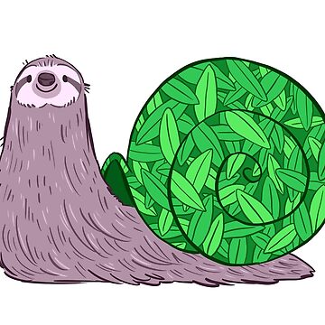 "Sloth Snail (Snoth)" Sticker for Sale by caroleedesigns | Redbubble