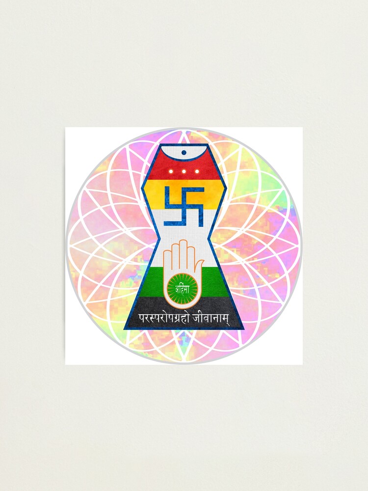 "Jainism, Jain , symbol spiritual artwork, ahimsa, mahaveer,om stamp ...