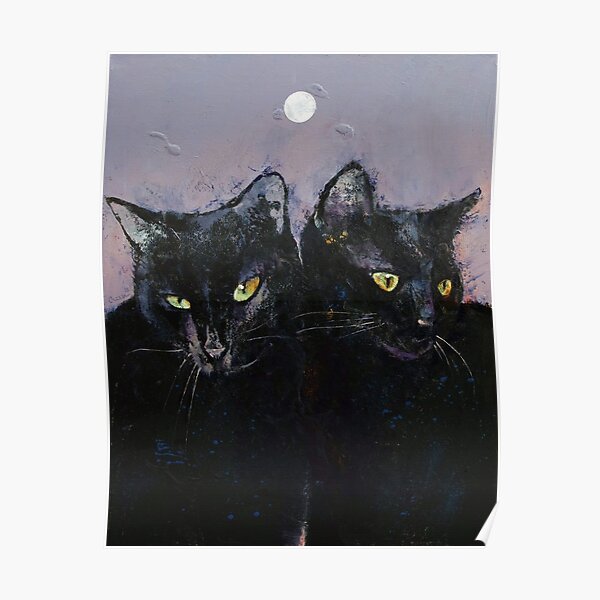 "Gothic Cats" Poster for Sale by michaelcreese | Redbubble