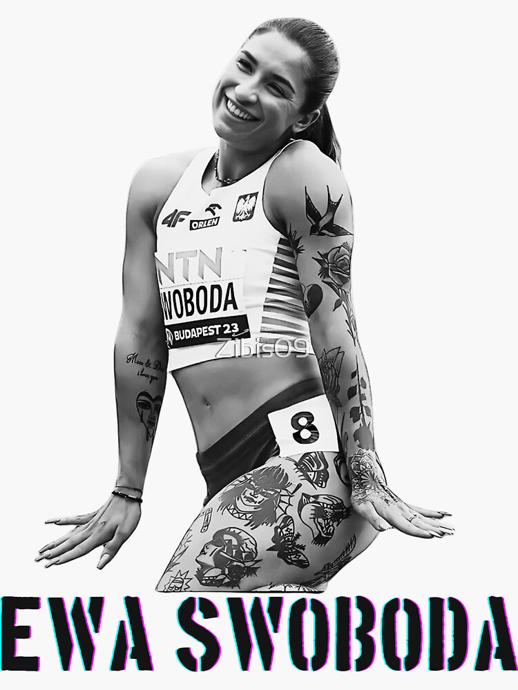 "Ewa Swoboda - Polish track and field sprinter | Athlete" Sticker for ...